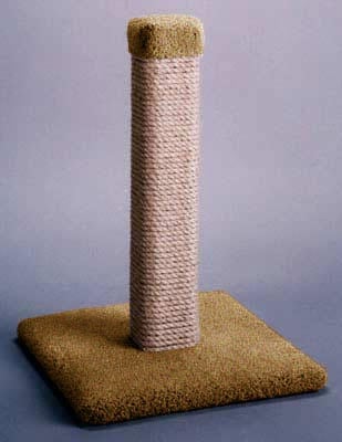 Scratching post, sisal, with sturdy, carpeted base - Sabi Pets